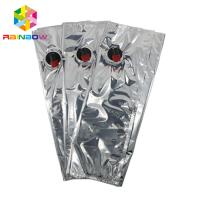 China 10L BiB Aluminum Foil Wine Stand Up Pouch Spout / Valve Storage Bag FDA Certificated for sale