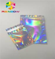 China Plastic Stand Up Cosmetic Packaging Bag Hologram Zipper Packing Customized Size for sale