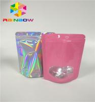 China Plastic Stand Up Cosmetic Packaging Bag Hologram Zipper Packing Customized Size for sale