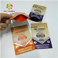 China Long Lifespan Foil Pouch Packaging Heat Seal 1/8oz 1/2oz 1oz CBD Gummies Bag for sale
