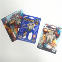 China Art Paper Blister Card Packaging Rhino Male Enhancement Pill Boxes Customized Size for sale