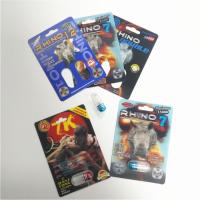 China Custom RHINO 69 Male Enhancement Pill Packaging , 3d Lenticular Packaging Card for sale