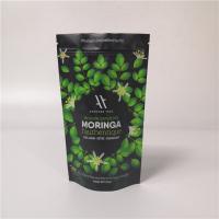 China Recyclable Aluminum Foil Tea Bag Stand Up Pouch Customized Color With Reusable Zip Lock for sale