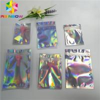China Glitter Flash Star Hologram Mylar k Bags Glossy Three Side Seal Facial Mask Packing for sale