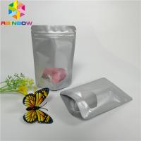 China Glossy Aluminum Foil Pouch Packaging Stand Up Mylar Smell Proof Heat Seal With Window for sale