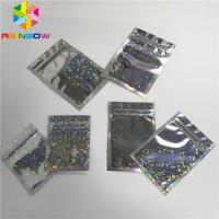 China Clear Front Hologram Foil Pouch Packaging Three Side Seal Bags Recyclable k for sale