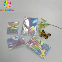 China Clear Front Hologram Foil Pouch Packaging Three Side Seal Bags Recyclable k for sale