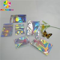 China Transparent Front Foil Packaging Bags Holographic Smell Proof Heat Seal Recyclable for sale