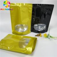 China Glossy Surface Stand Up Zipper Pouch Bags Aluminum Foil Smell Proof With Window for sale