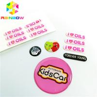 China Waterproof Self Adhesive Sticker 3D Epoxy Domed Metal Logo Custom Printing for sale