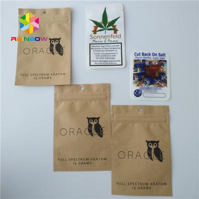 China Kraft Paper Weed Bags Foil Pouch Packaging k Aluminum Foil For 1/4 Gram Powder for sale