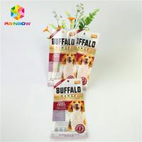 China Mylar Laminated Plastic Pet Food Pouch Custom Glossy Surface With Clear Window for sale