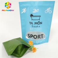 China Clear Window Matte Plastic Pouches Packaging Aluminum Foil Crystal Bath Salt Heat Sealing for sale