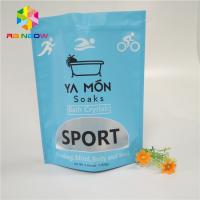 China Clear Window Matte Plastic Pouches Packaging Aluminum Foil Crystal Bath Salt Heat Sealing for sale