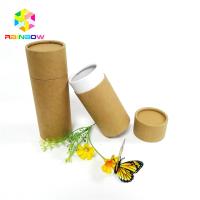 China Brown Composite Push Up Paper Tube Packaging Offset Printing For Garden Tools for sale