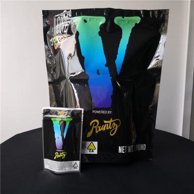 China Smell Proof Plastic Stand Up Pouch Flowers Mylar Packaging Bags Resealable for sale