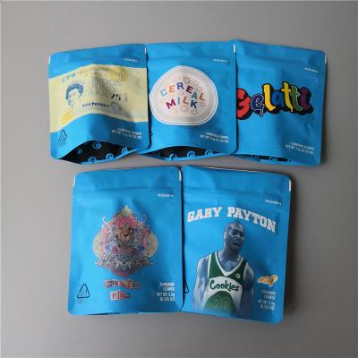 China Cookies Plastic Pouches Packaging Foil Child Resistant Biodegradable Flower Packaging for sale