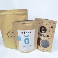 China Brown Custom Paper Bags Clear Front Windows Eco Friendly For Packing Dried Snack Food for sale