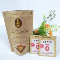 China Brown Custom Paper Bags Clear Front Windows Eco Friendly For Packing Dried Snack Food for sale