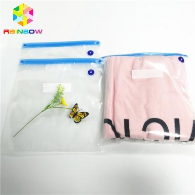 China Food Grade Plastic Pouches Packaging Custom Clear Vacuum Bag Zipper Top Heat Seal for sale