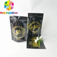 China Logo Custom Plastic Pouches Packaging Glossy Foil Weed Seed Mylar Zipper Doypack Bags for sale