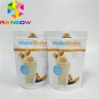 China Resealable Stand Up Zipper Pouch Bags Milk - Tea Powder Packaging Glossy Finished Full Printing for sale