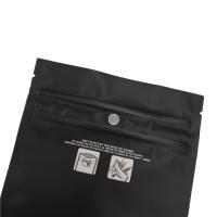 China Matte Black Child Resistant k Pouches Smell Proof Carts Sativa Indica Weed THC Mylar Bag for sale