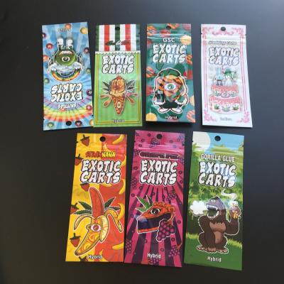China Vape Cartridge Cbd Oil Plastic Pouches Packaging Exotic Carts k Mylar Bag 0.5ml 1ml for sale