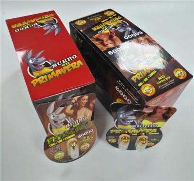 China BURRO Man Sex Paper Card Packaging Burro 30000 60000 Single Double Hole With Bottle for sale