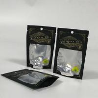 China Medical Cbd Plastic Pouches Packaging Smell Proof 1/4oz 1/2oz 1oz With Window / Zipper for sale