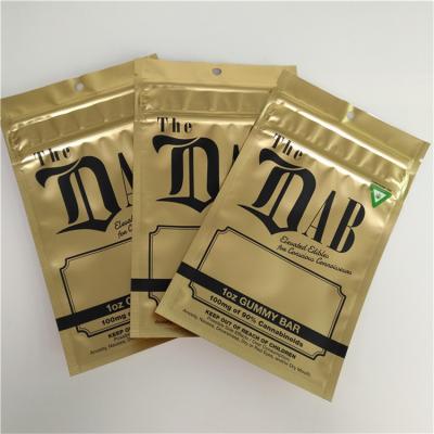 China Smell Proof Stand Up Zipper Pouch Bags 3 Side Sealed Childproof 1OZ Gummy Packaging for sale