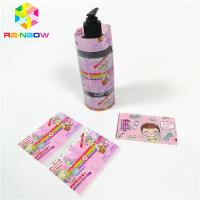 China Pink Adhesive Stickersshrink Wrap Sleeves PVC Material Custom Printed For Bottle Box for sale