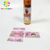 China Pink Adhesive Stickersshrink Wrap Sleeves PVC Material Custom Printed For Bottle Box for sale