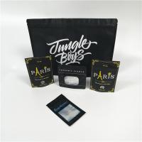 China Digital Printing Stand Up Pouch CBD Smell Proof Weed Packaging With Clear Window for sale