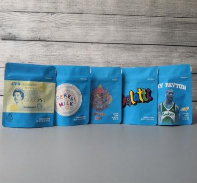 China 3.5 Grams Cookies Herbal Incense Packaging Smell Proof Stand Up Zipper Weed Bags for sale