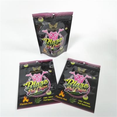 China Mylar CBD Customized Stand Up Pouch Mini Food Metalized k Bag 3.5g 7g for sale