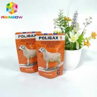 China Plastic Stand Up Foil Pouch Packaging Animal Feed Bags Zipper Top With Window for sale
