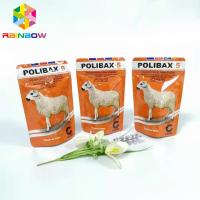 China Plastic Stand Up Foil Pouch Packaging Animal Feed Bags Zipper Top With Window for sale