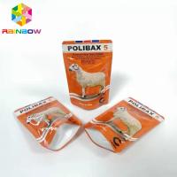 China Plastic Stand Up Foil Pouch Packaging Animal Feed Bags Zipper Top With Window for sale