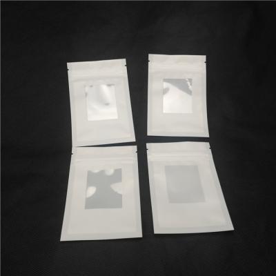 China Black Texts Printed Jewellery Packing Pouches White Background For Bracelet Packets Earings for sale