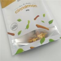 China 40g Cinnamon Stand Up k Food Packaging Bags Transparent Window PET/PE Material for sale