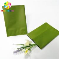 China Light Green Back Center Heat Seal Bags Custom Logo Foil Food Powder Candy Pouch for sale