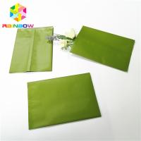 China Light Green Back Center Heat Seal Bags Custom Logo Foil Food Powder Candy Pouch for sale