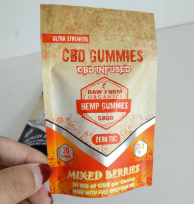 China Digital Printing Airtight  Zip Lock Bags Aluminum Foil CBD Gummy Small Pouches for sale