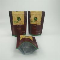 China Coffee Beans Custom Printed Stand Up Pouches Clear Bottom Food Packaging With Zipper for sale