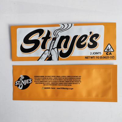 China Three Side Seal Plastic Pouches Packaging Zipper Top Bag For CBD Weed Cannabis for sale