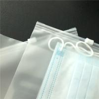 China Disposable Mask Packaging Heat Seal Bags Zipper Top Gravure Printing With Window for sale