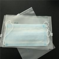 China Disposable Mask Packaging Heat Seal Bags Zipper Top Gravure Printing With Window for sale