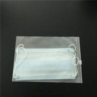 China Disposable Mask Packaging Heat Seal Bags Zipper Top Gravure Printing With Window for sale