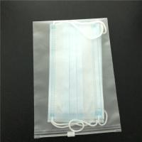 China Disposable Mask Packaging Heat Seal Bags Zipper Top Gravure Printing With Window for sale